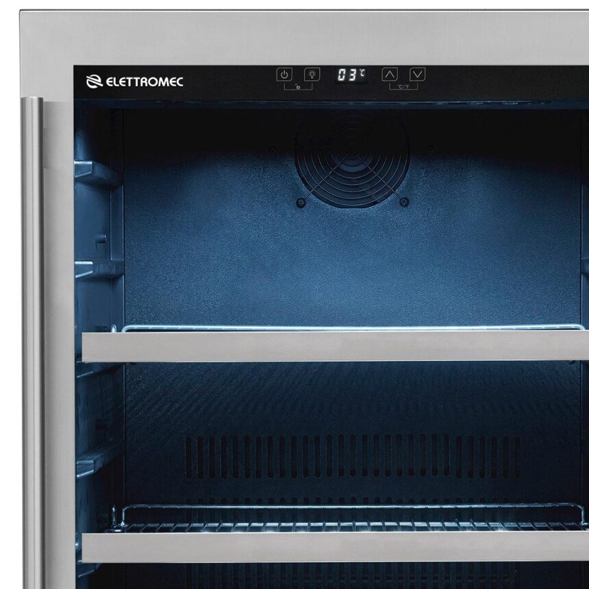 FRIGOBAR ELETTROMEC 135 LITROS BUILT-IN INOX FB-BI-135-XV-2ATB - 220v ...